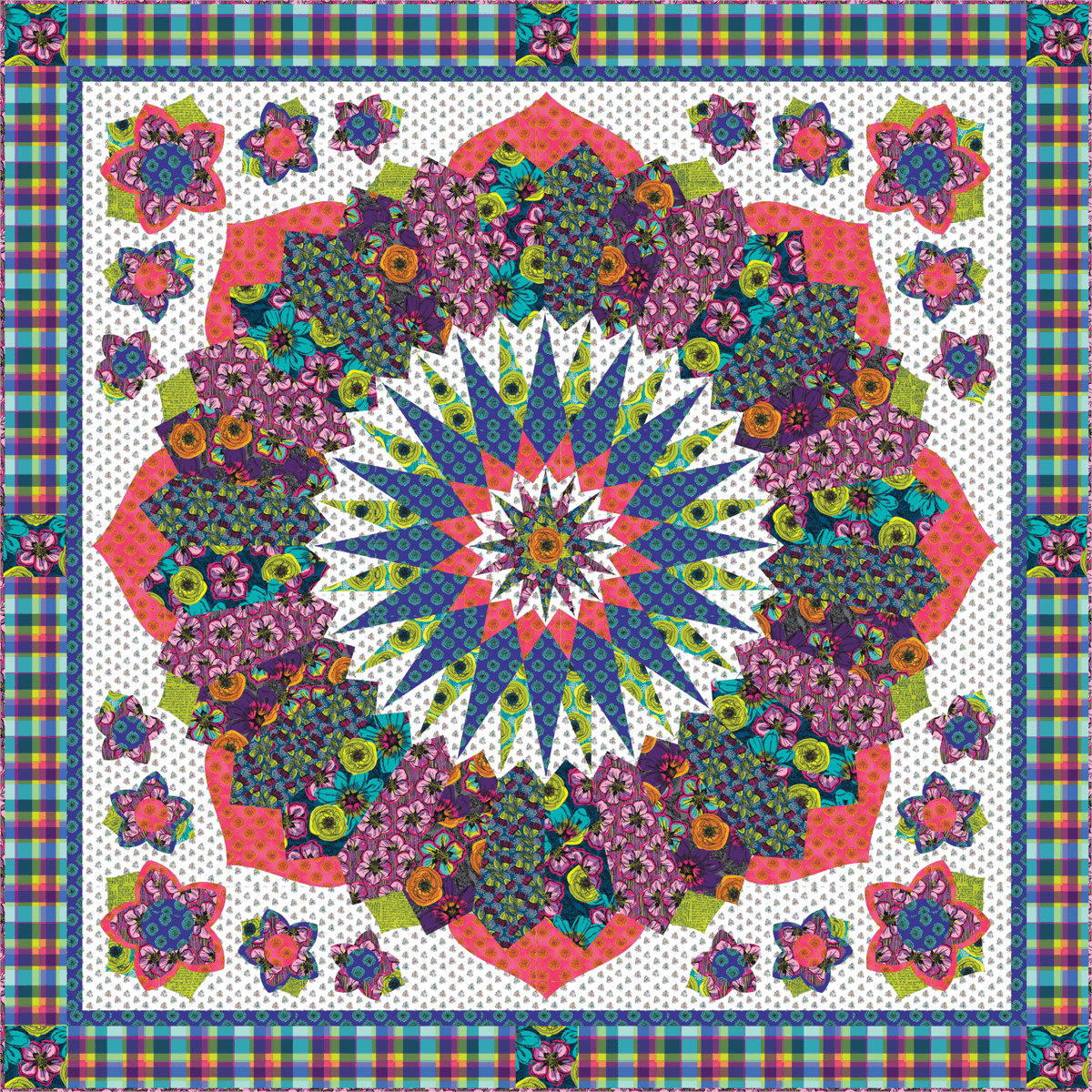 PRE-Order Natalie Barnes- Ramblin' Rose Quilt Kit featuring Winding ...